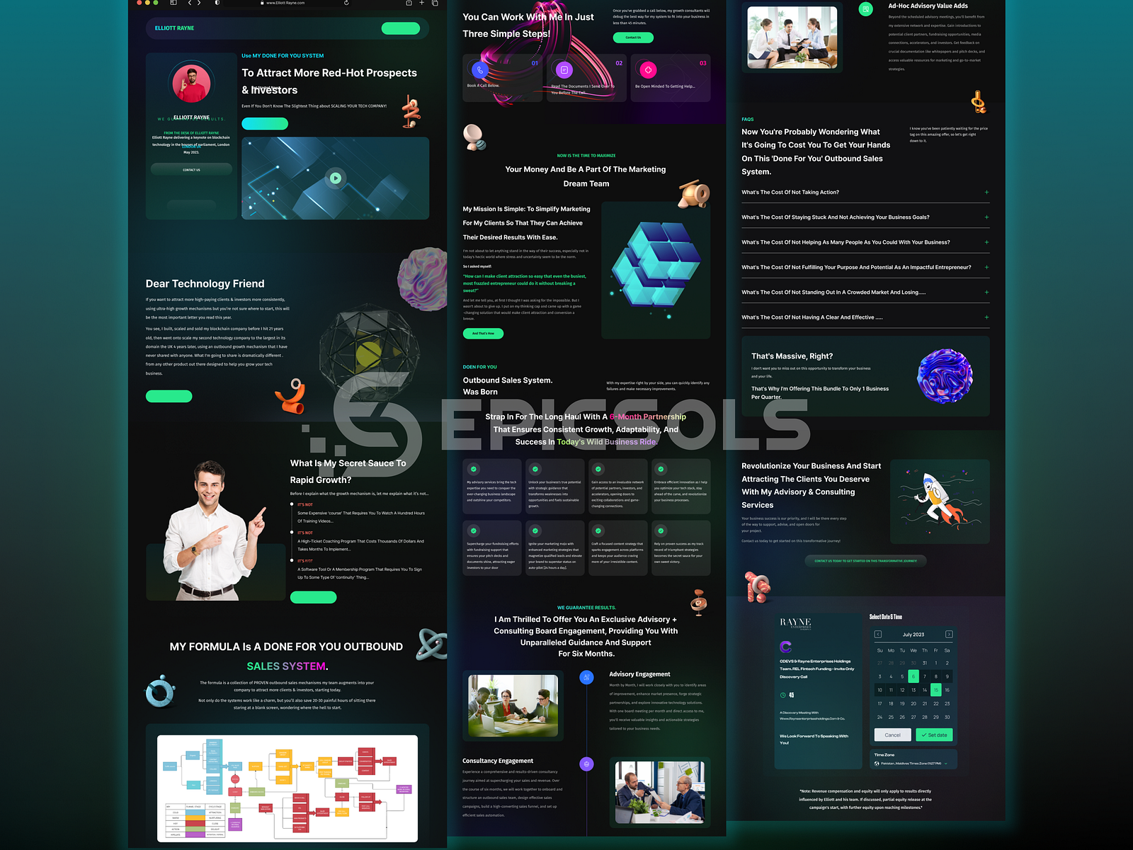 Tech landing page by Epic Sols on Dribbble