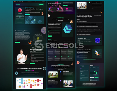 Tech landing page by Epic Sols on Dribbble