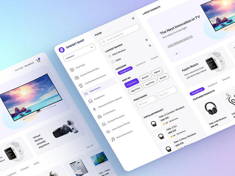 Gadget Shop- Multiple Product Ecommerce Store by ABUL HASAN on Dribbble