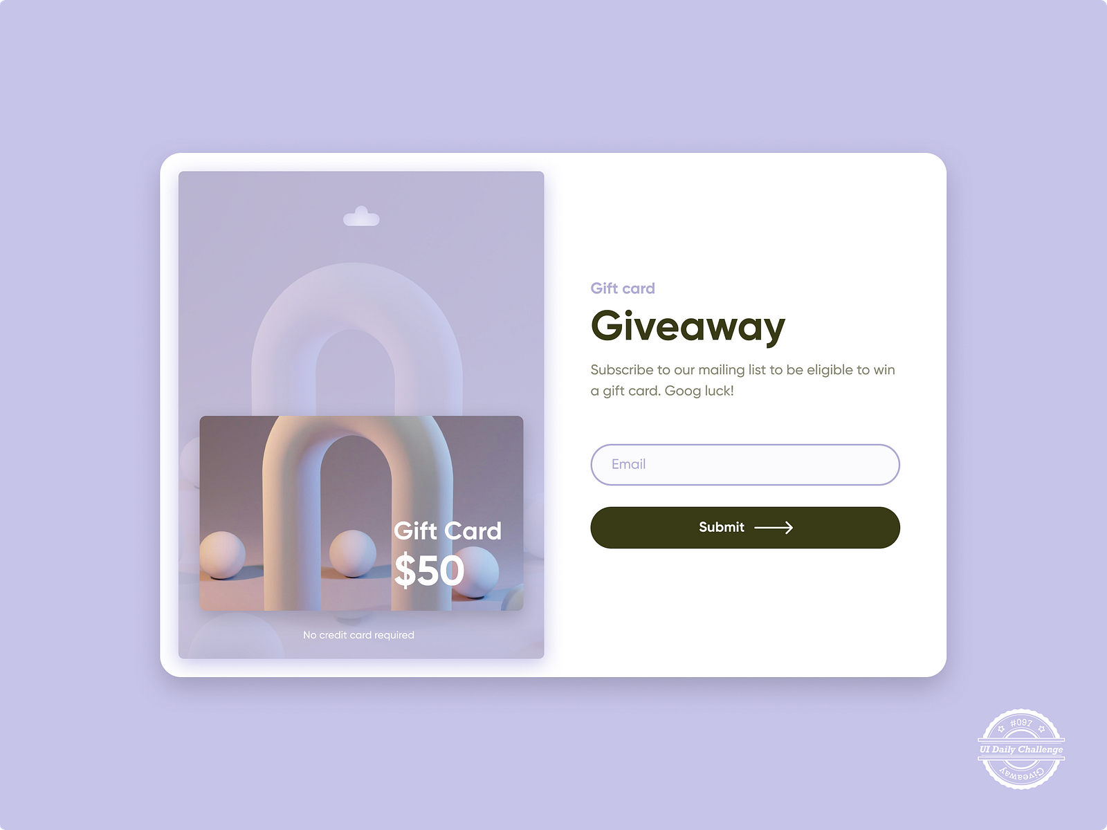 Giveaway - UX/UI Design by Robin Drapeau on Dribbble