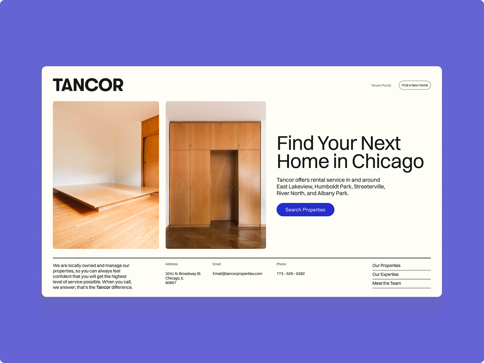Tancor Properties – Hero Redesign Concept by Michael Henein on Dribbble