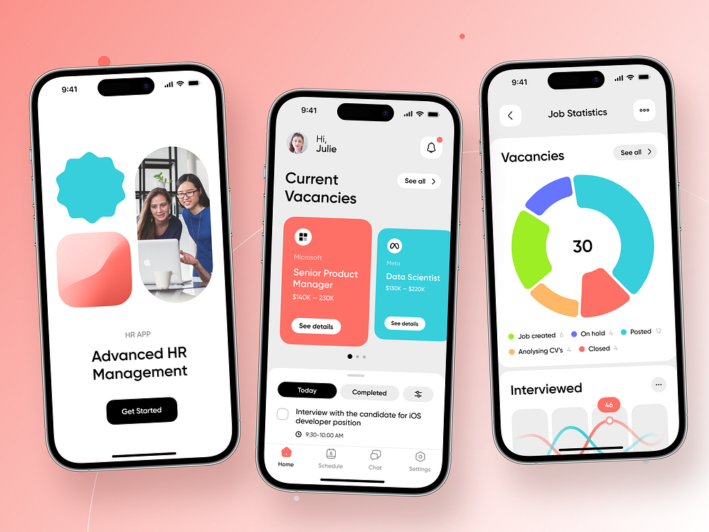 Mobile App for HR Management by Ronas IT | UI/UX Team on Dribbble