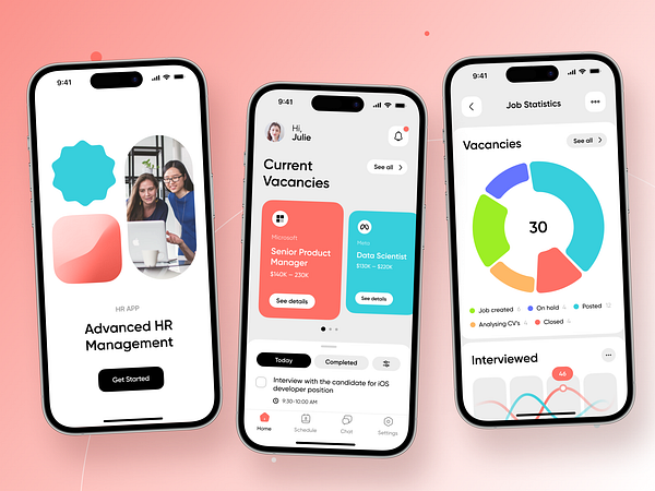 Mobile App for HR Management by Ronas IT | UI/UX Team on Dribbble