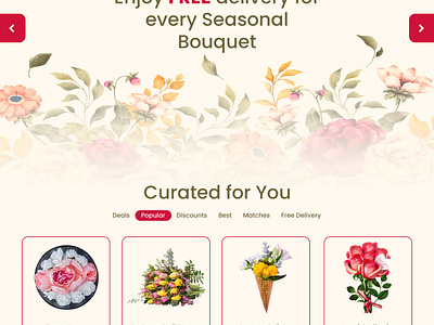 Online Flower Shop UI designs, themes, templates and downloadable ...