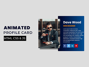 Creative Profile Card Design using HTML CSS and JS by codingflicks on Dribbble
