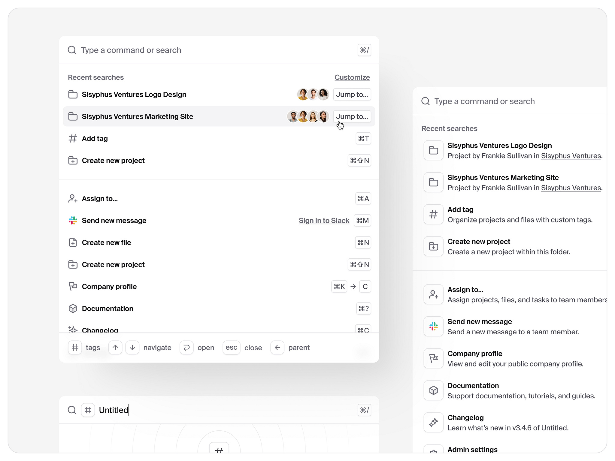 Command+K search menu — Untitled UI by Jordan Hughes® on Dribbble