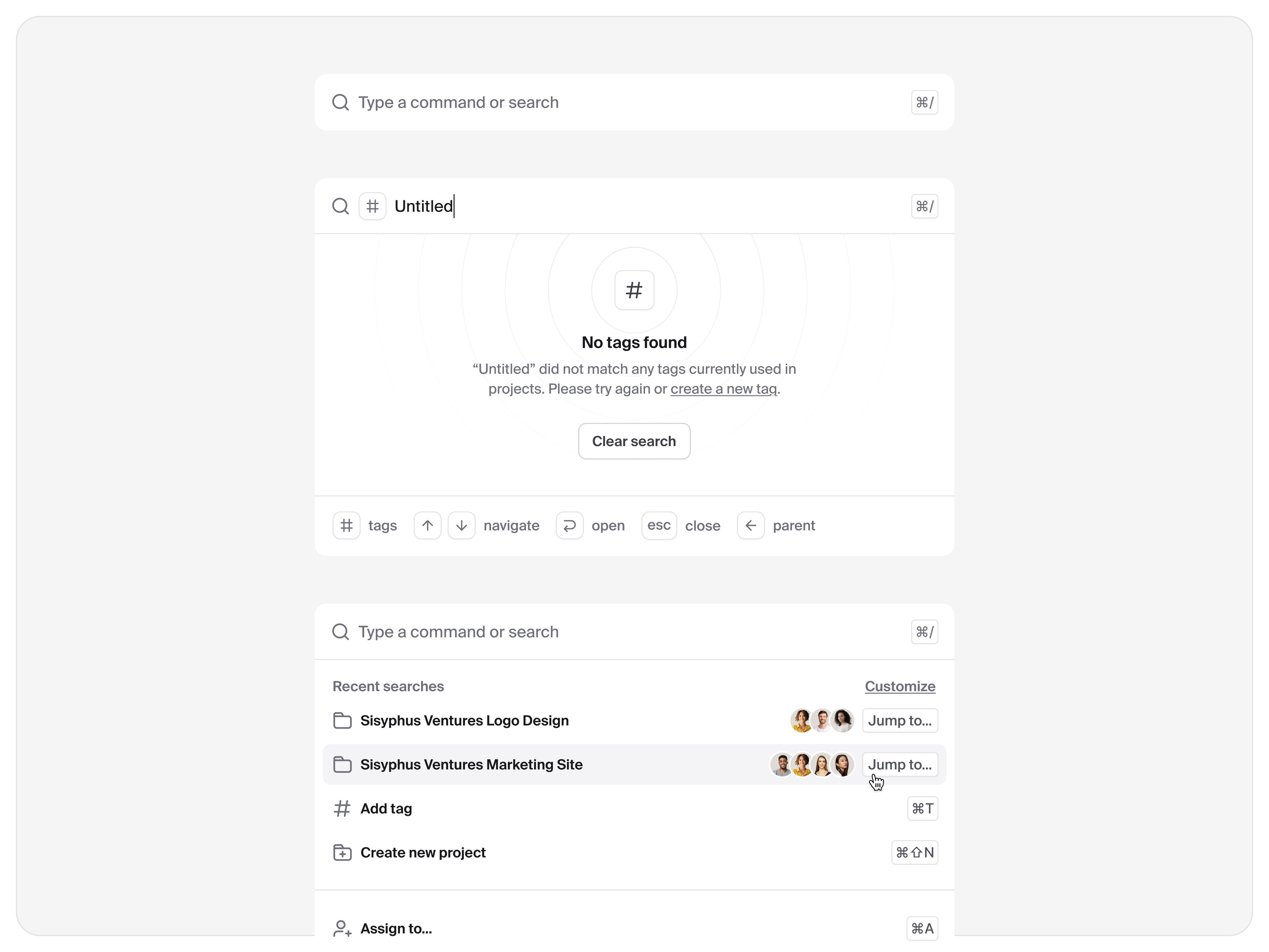 Command+K search menu — Untitled UI by Jordan Hughes® on Dribbble