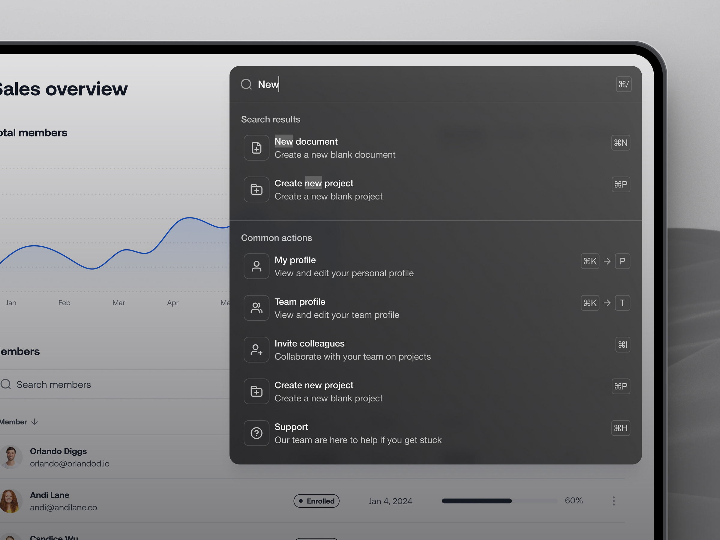 Command+K search menu — Untitled UI by Jordan Hughes® on Dribbble