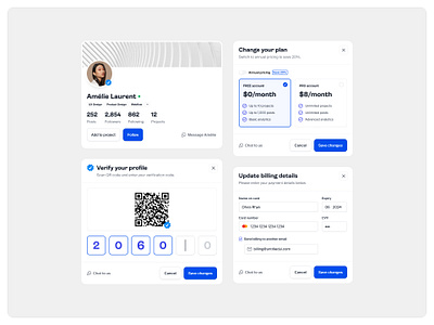 Bunch of modals — Untitled UI by Jordan Hughes® on Dribbble