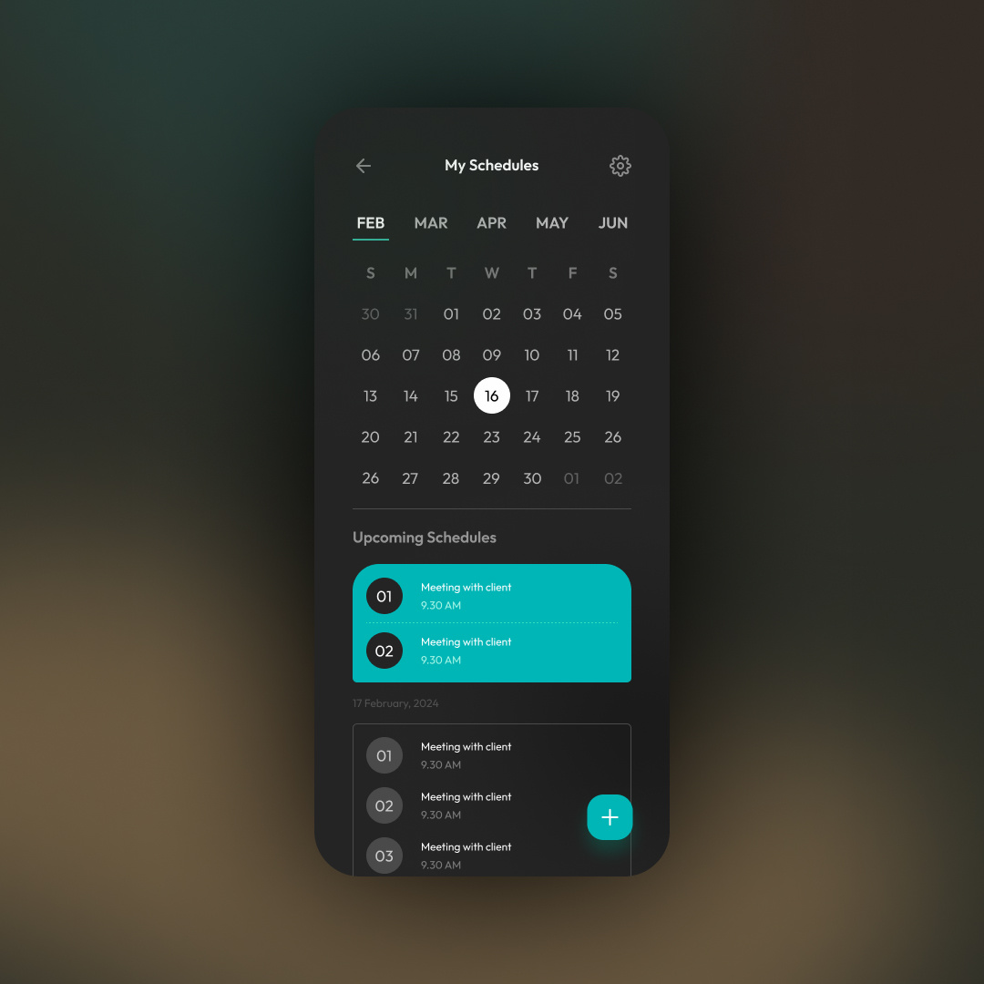 Event Scheduler User Interface by Nitheesh Chandran on Dribbble
