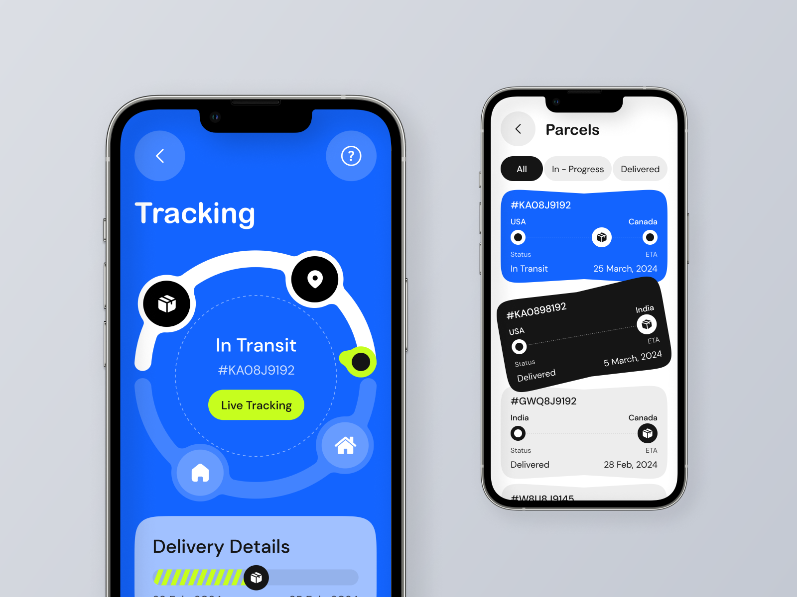 Parcel Delivery Tracking App | GPS Tracker | PackageDelivery by Bhautik ...