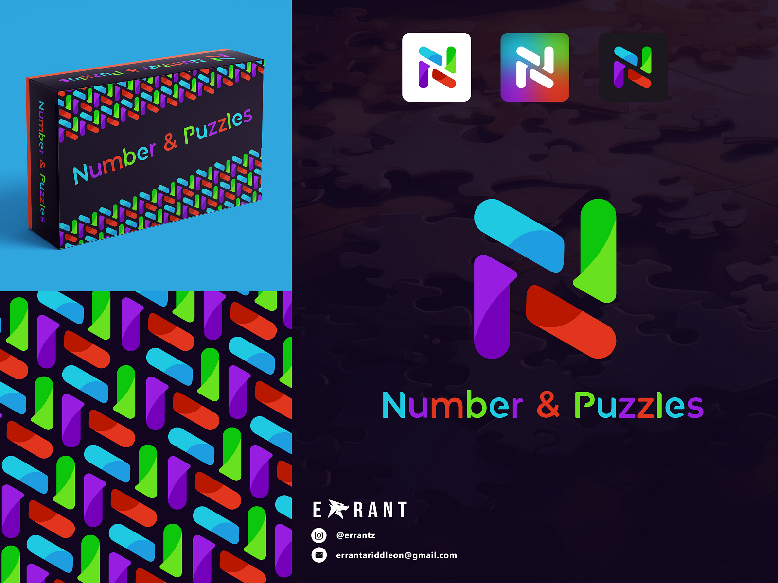 Number & Puzzles - Logo Design by Rifyal Errant on Dribbble