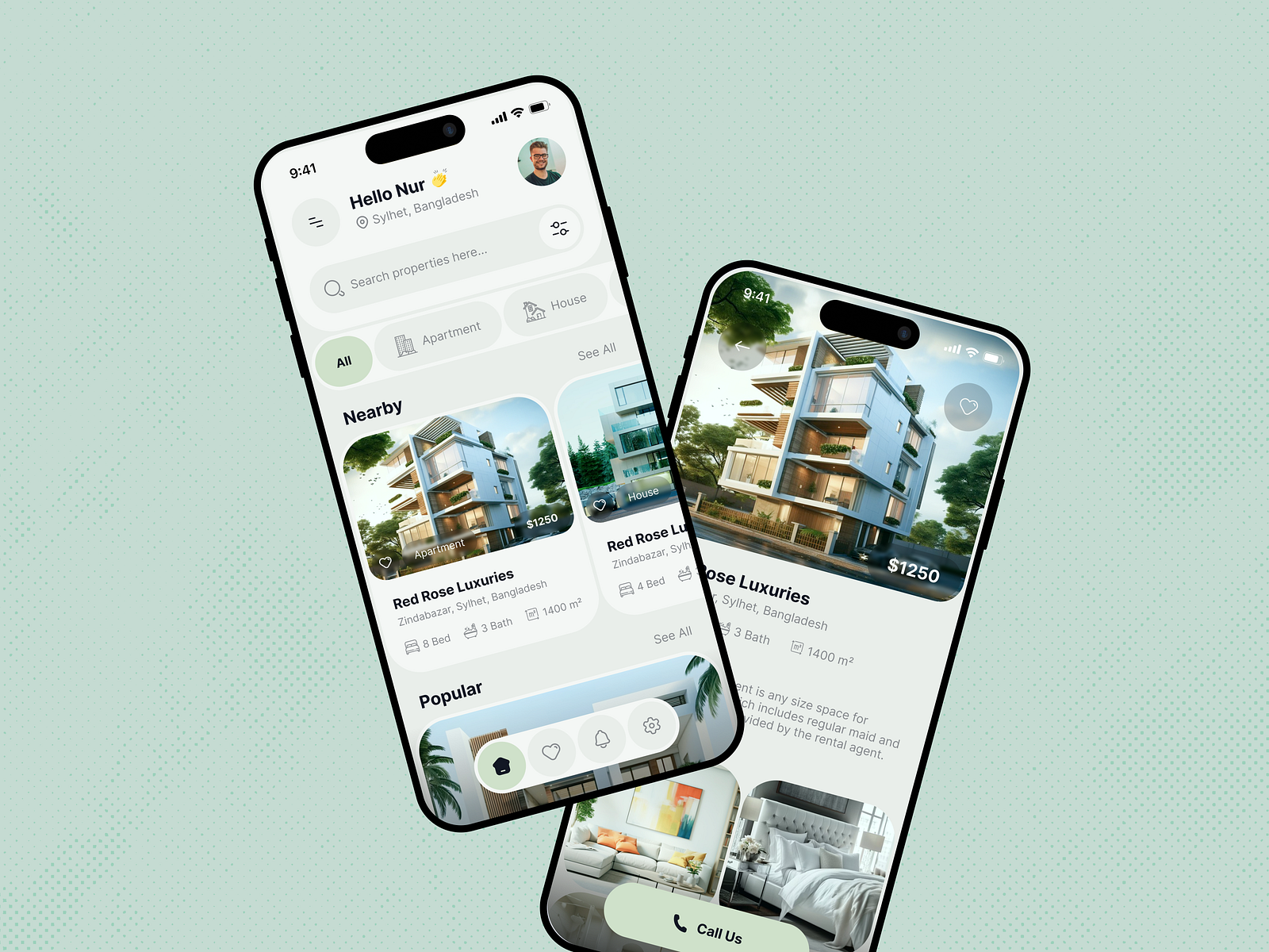 Real Estate Mobile App Design by Nur Alam on Dribbble