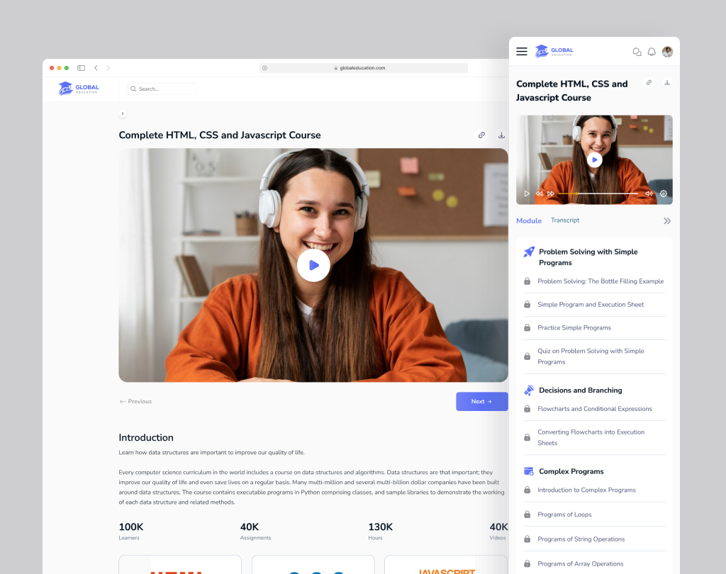 LMS Online education course by Kanij Riya on Dribbble