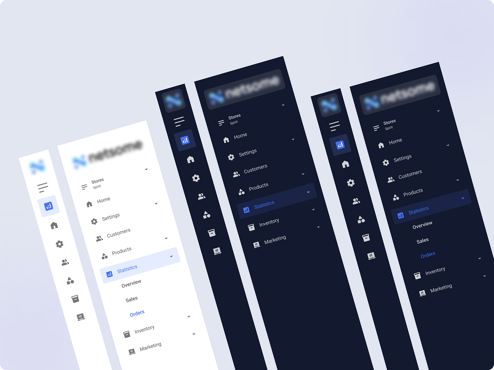 Sidebar navigation UI by Imran Khan on Dribbble