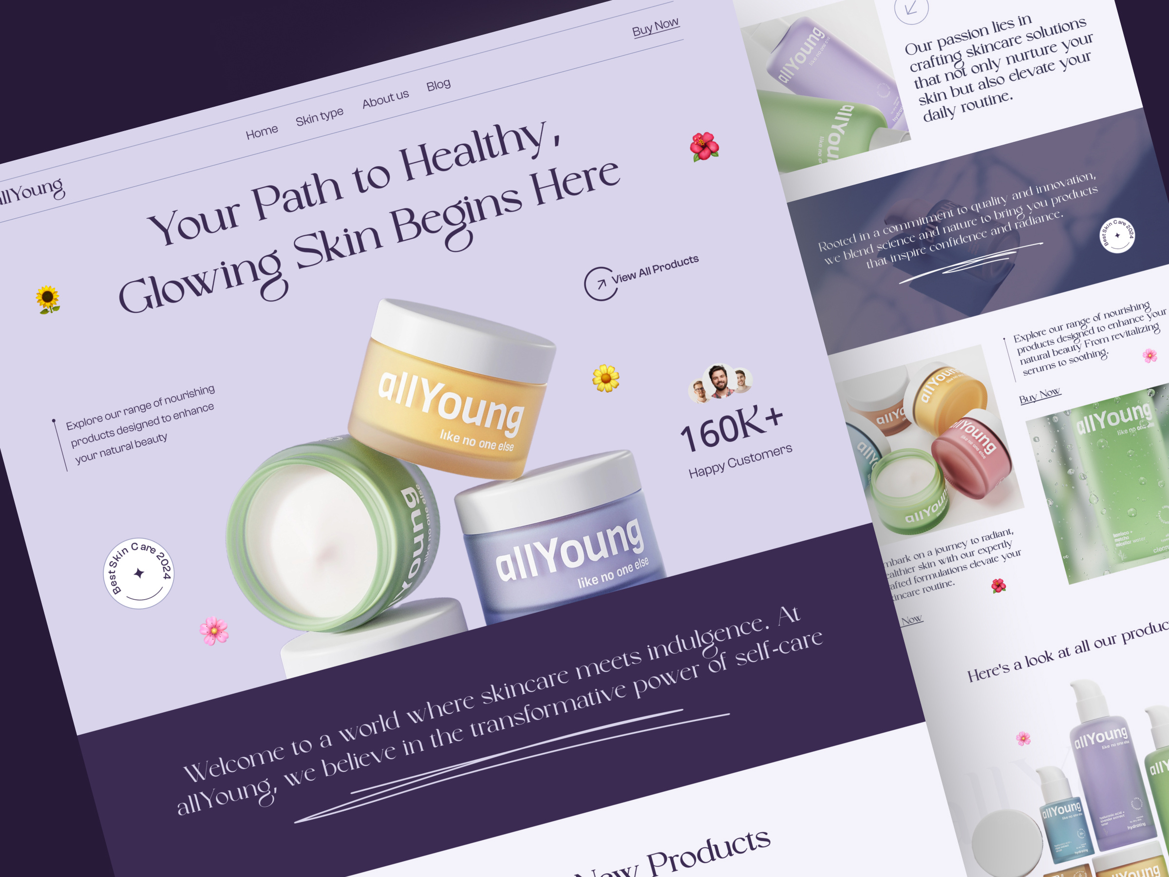 Skin Care Beauty Product Landing Page by Saleh Ahmed on Dribbble