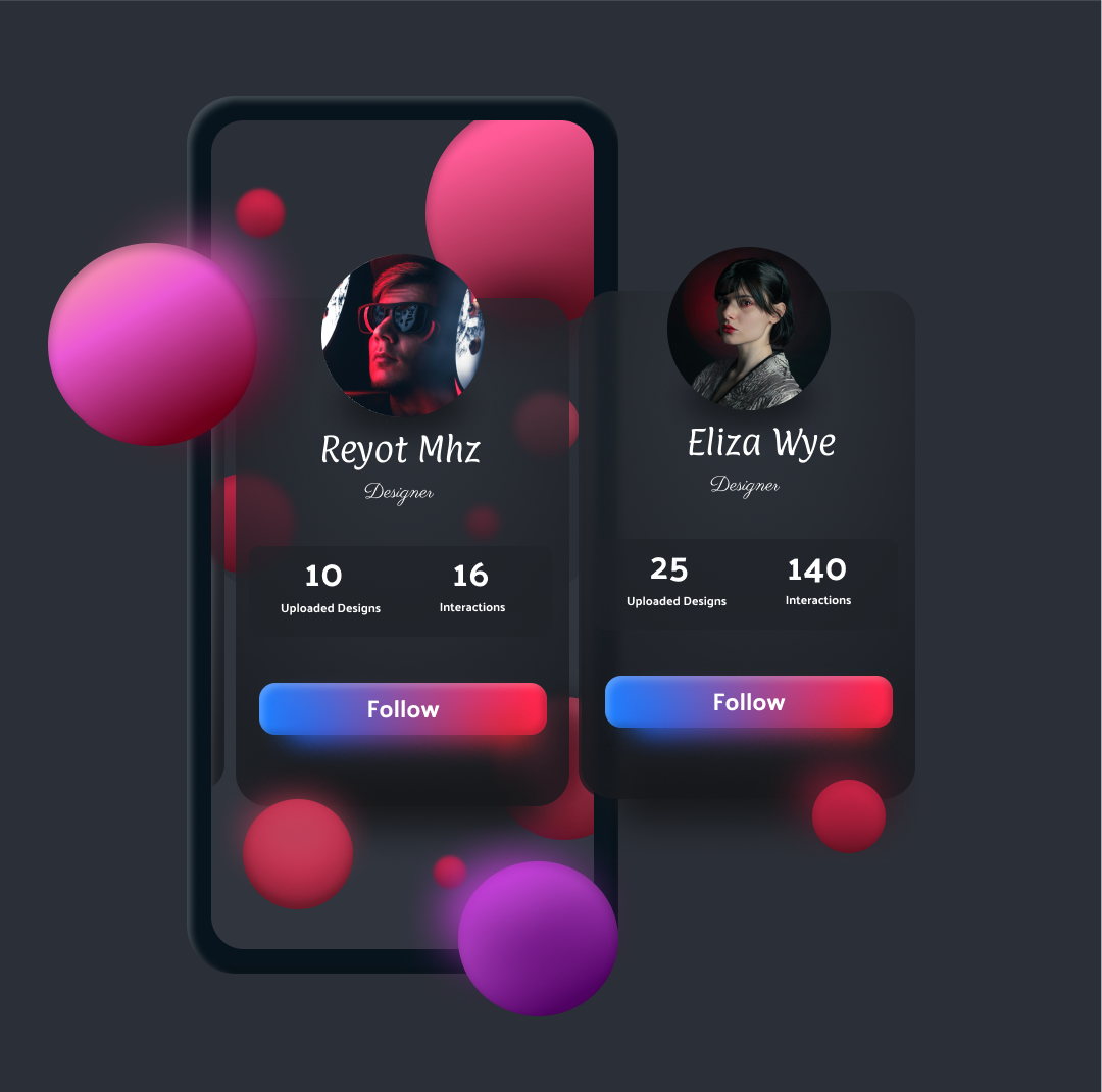 Demonstration on Glassmorphism by Reyot on Dribbble