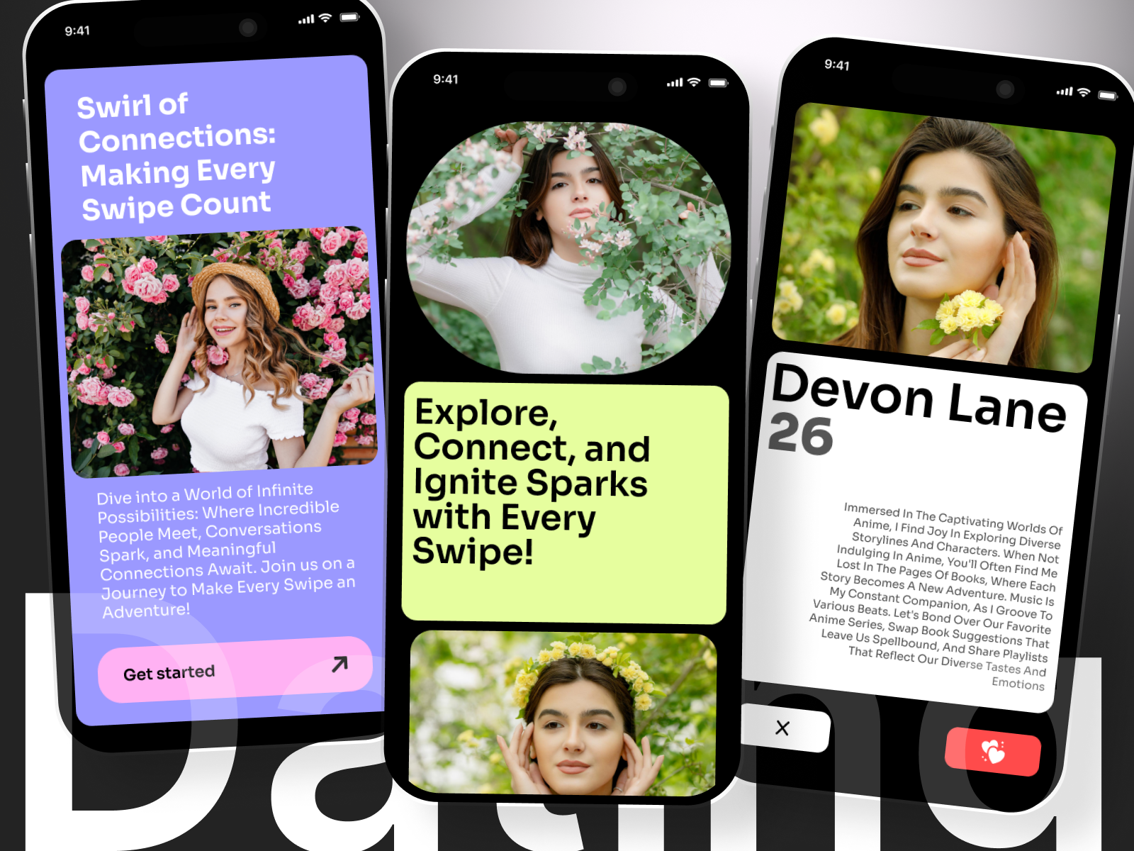 Dating app design mobile app by lazy kar for LazyInterface UI UX Team on Dribbble