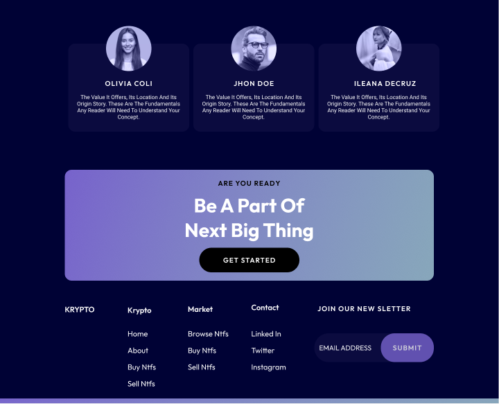 Krypto Website Design by Muqadas Afzal on Dribbble