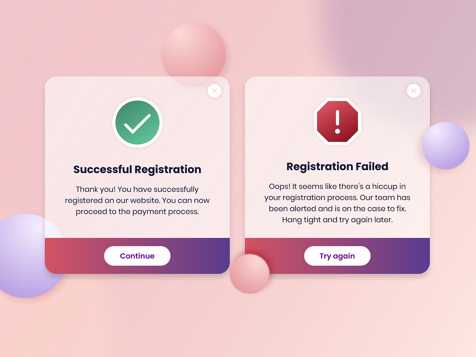 Flash Message - Daily UI #011 by Renata Kónya on Dribbble