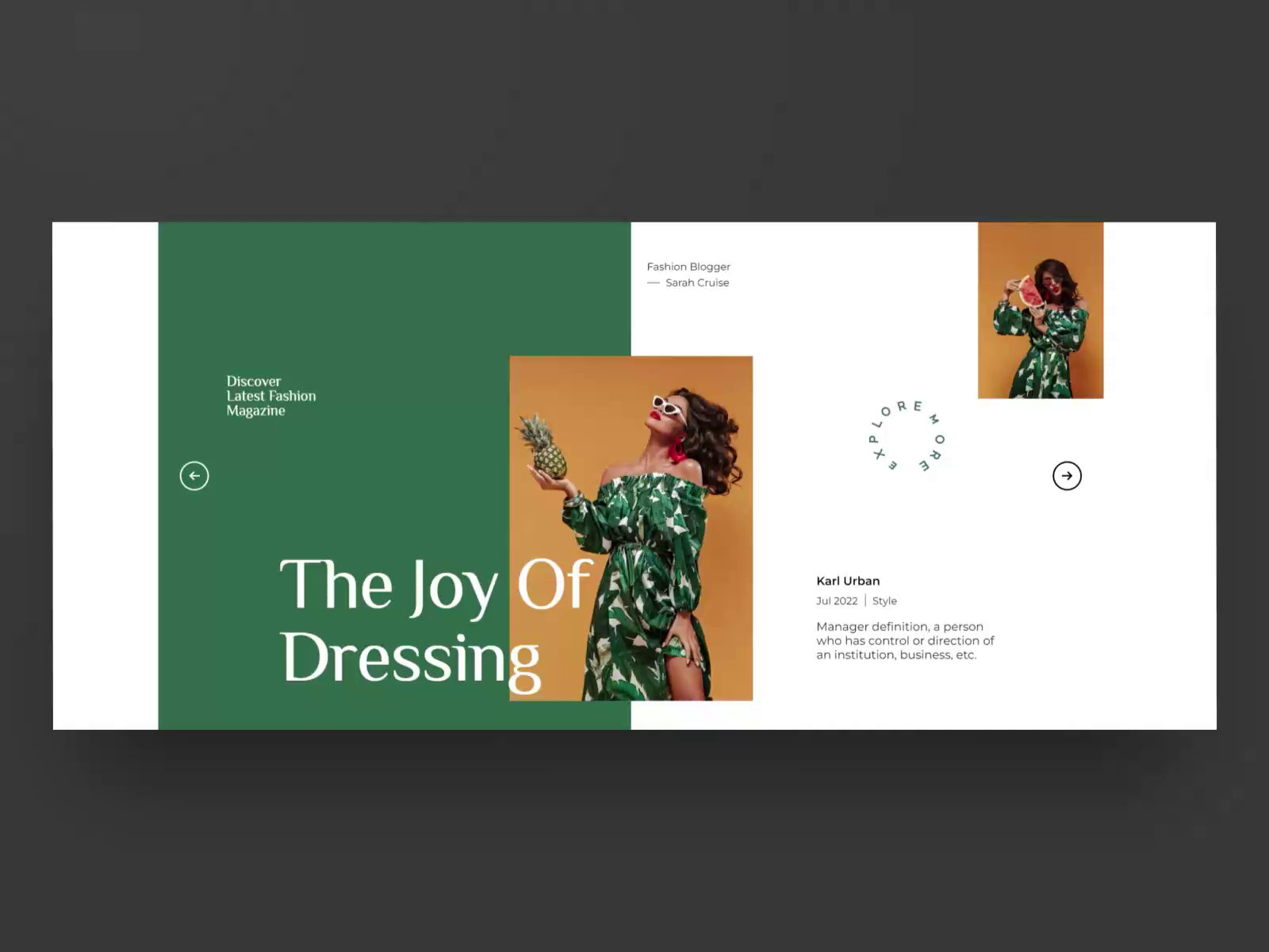 Fashion Blog Slider Template by depicter on Dribbble