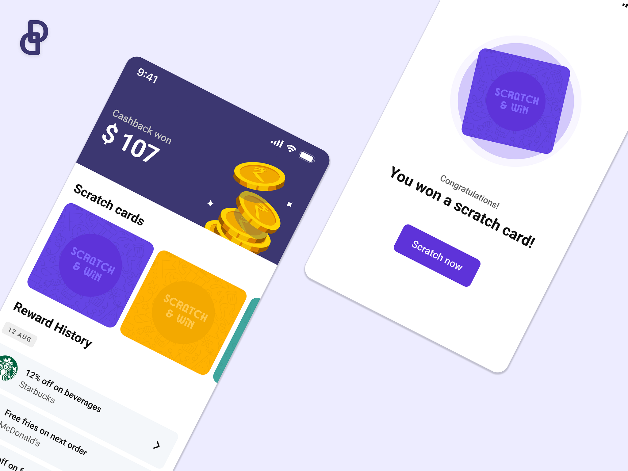 Cashback : Scratch cards UI by Dhruv on Dribbble