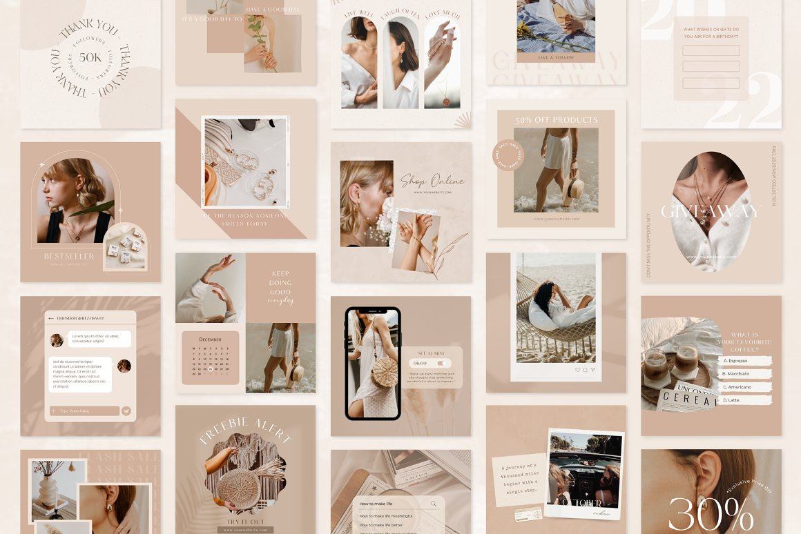 Aesthetic Instagram Post Template by Instagram Templates on Dribbble