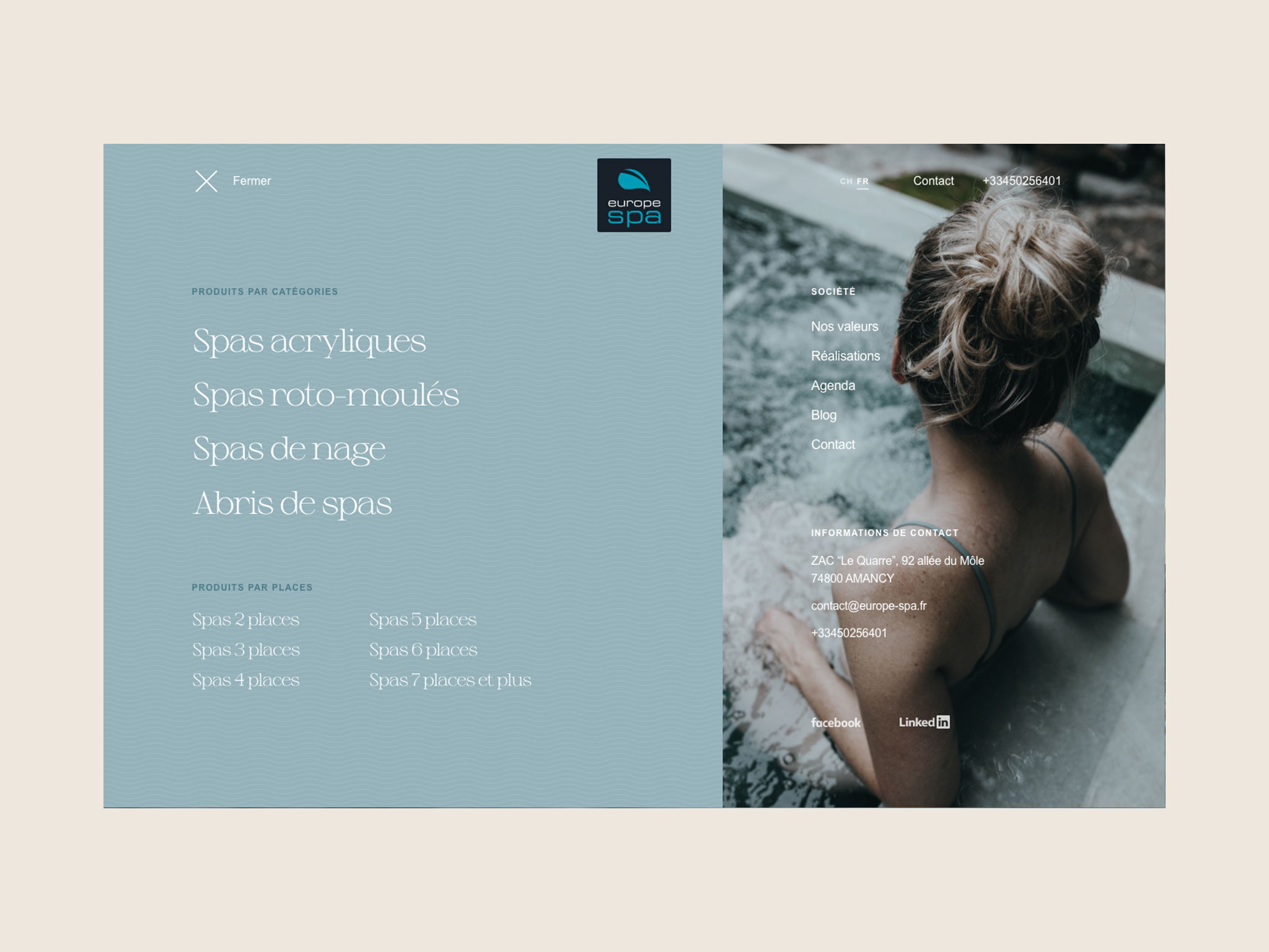 Europe Spa - Screens by Thibaud TRUPPA on Dribbble