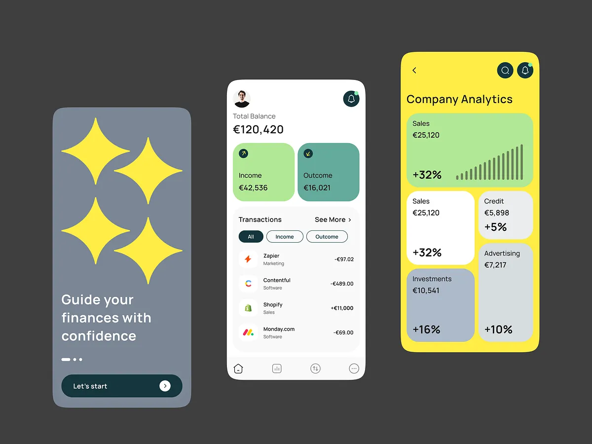 Money Tracker App designs, themes, templates and downloadable graphic ...