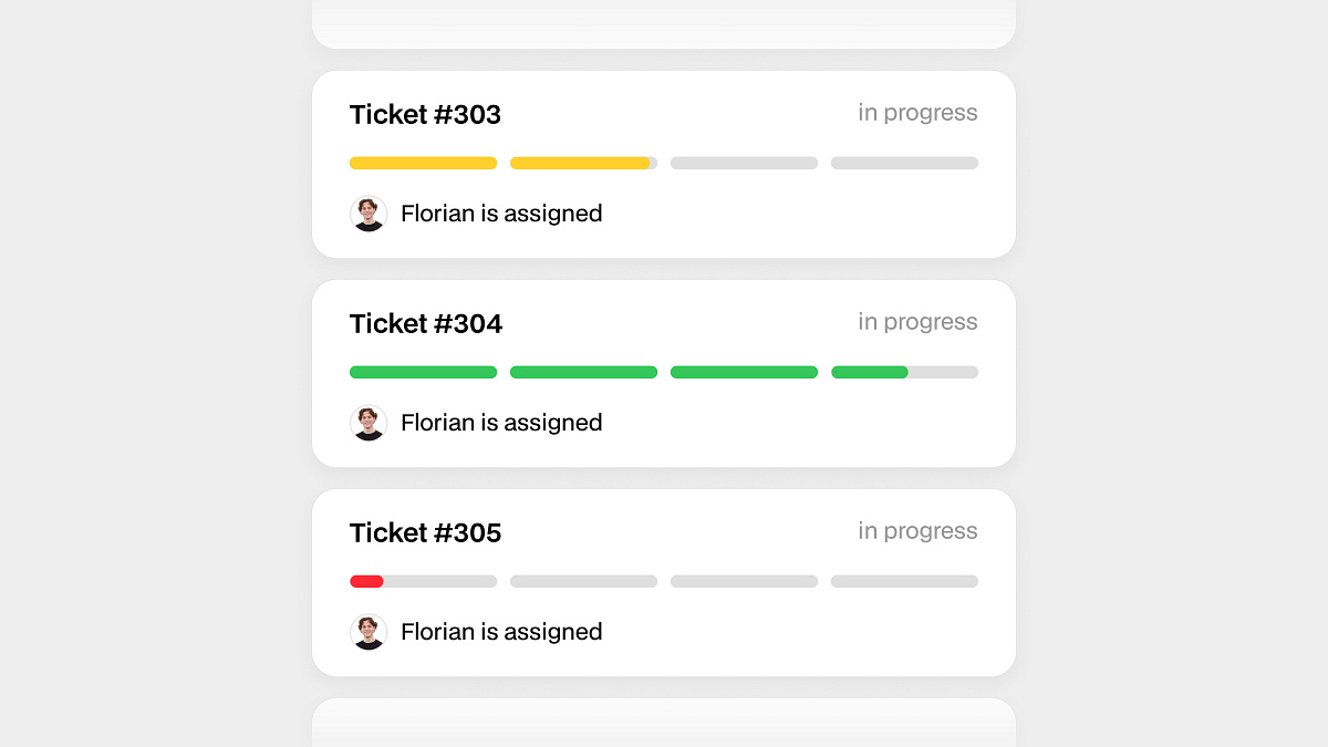Progress Cards by Florian on Dribbble