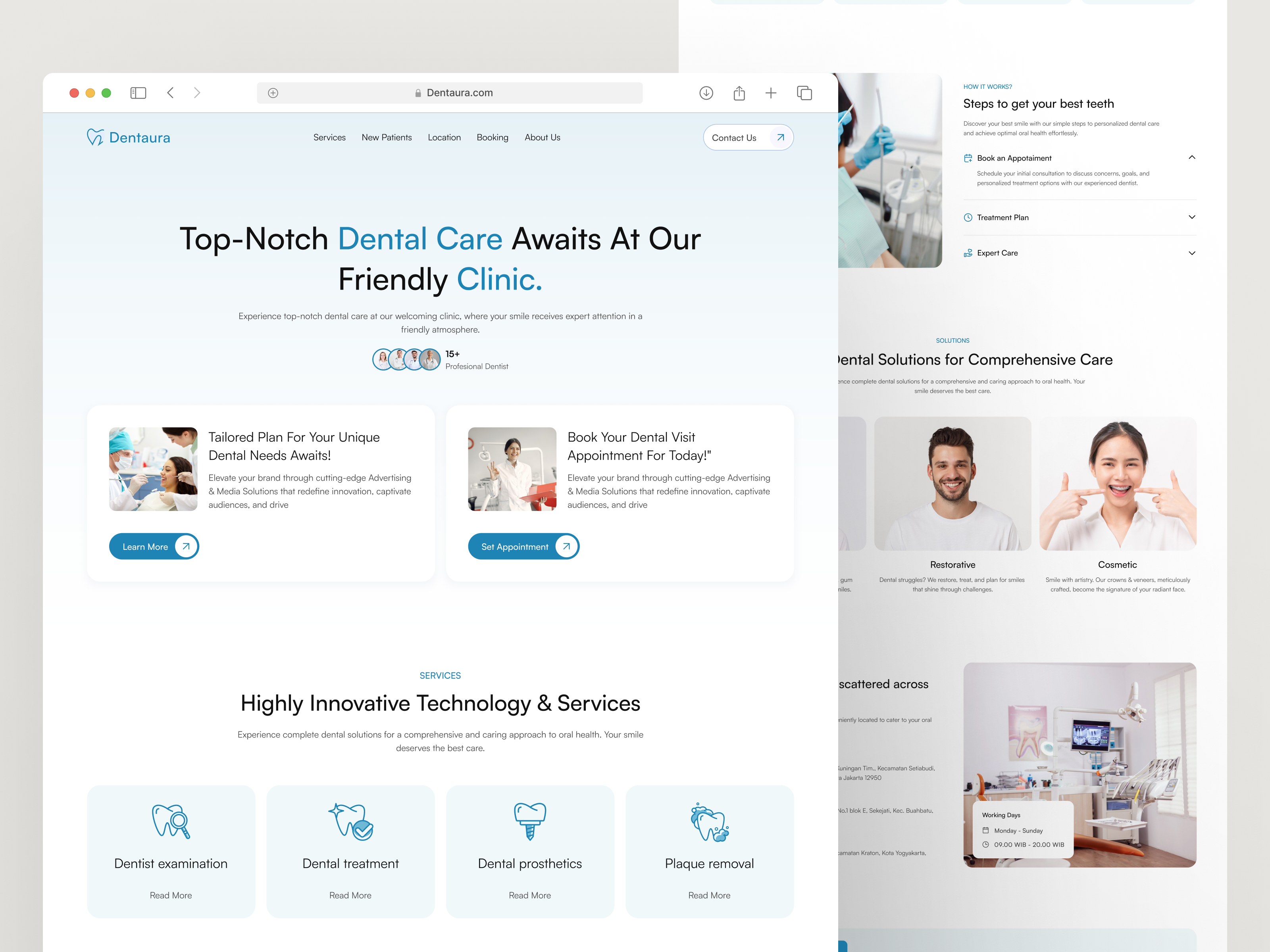 Dentaura - Dentist Clinic Website by Nabil Fikri for Somesquare on Dribbble