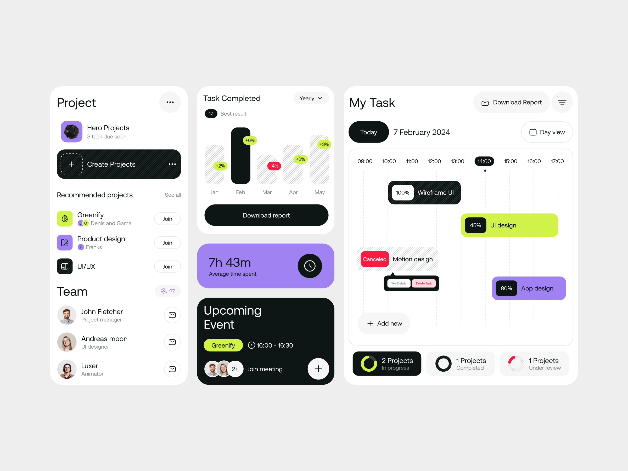 SquadHub - Team Management Dashboard by Ahmad Sulaiman for Plainthing Studio on Dribbble
