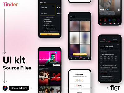 Make Tinder UI your own by Figr Design on Dribbble