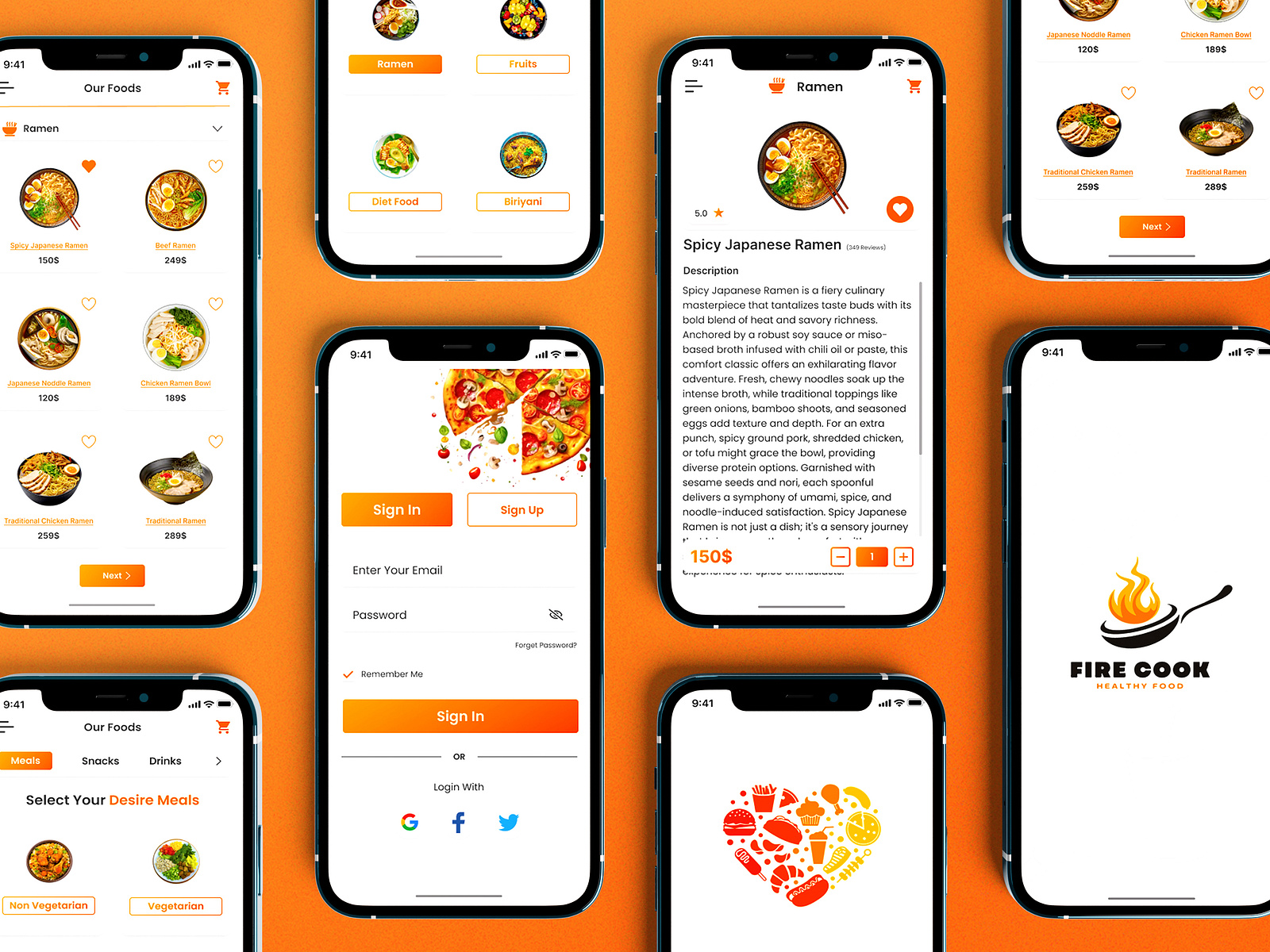 Responsive Food App UI Design by Taslima Akter on Dribbble