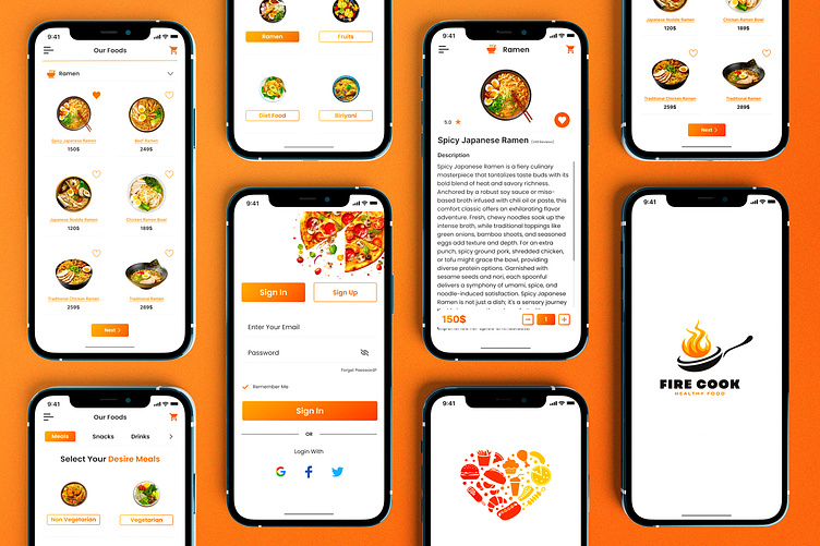 Responsive Food App UI Design by Taslima Akter on Dribbble