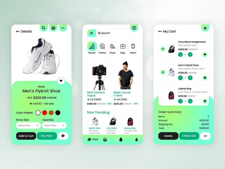 Online Shopping App UI Design by WebDesk Solution on Dribbble