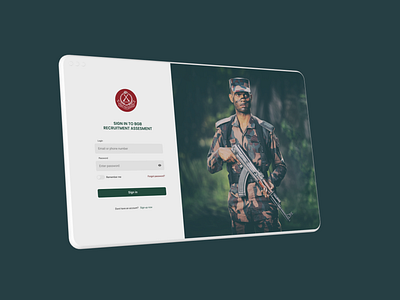 ARMY RECRUITMENT ASSEMENT UI DESIGN by Musfiqur Rahman on Dribbble