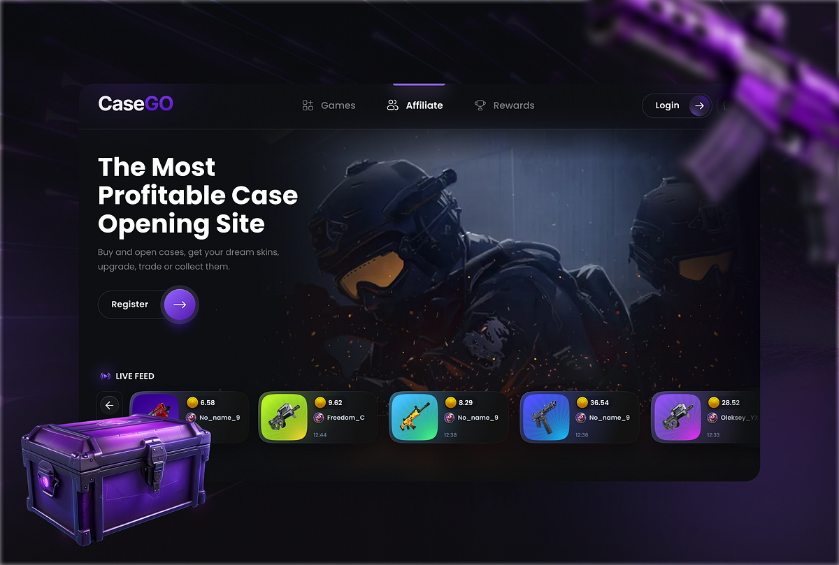 CS:GO Case Trading Marketplace UI Design by Koncepted on Dribbble