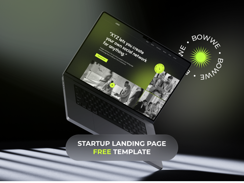 💚 FREE TEMPLATE 💚 Startup Landing Page by BOWWE on Dribbble