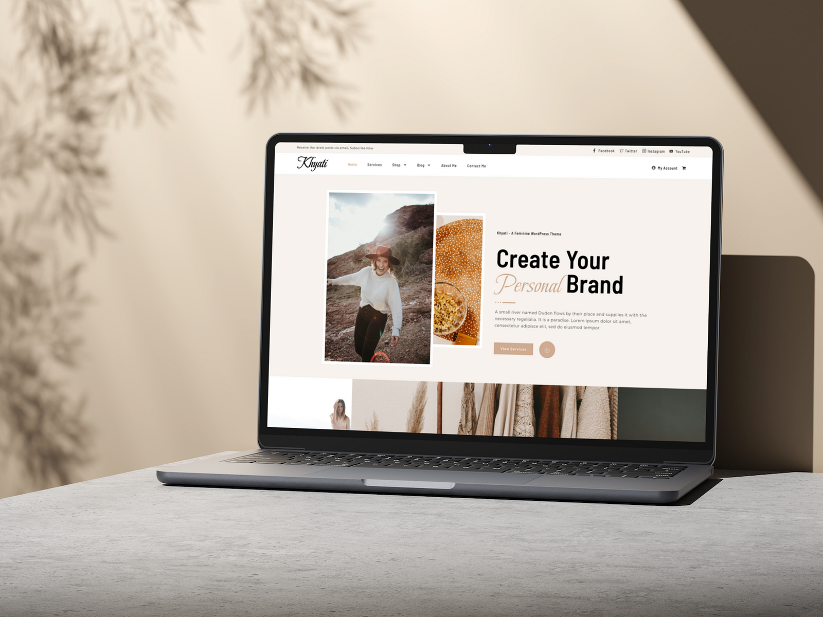 An Elementor Pro WordPress Theme - Khyati (With Laptop Mockup) by ...