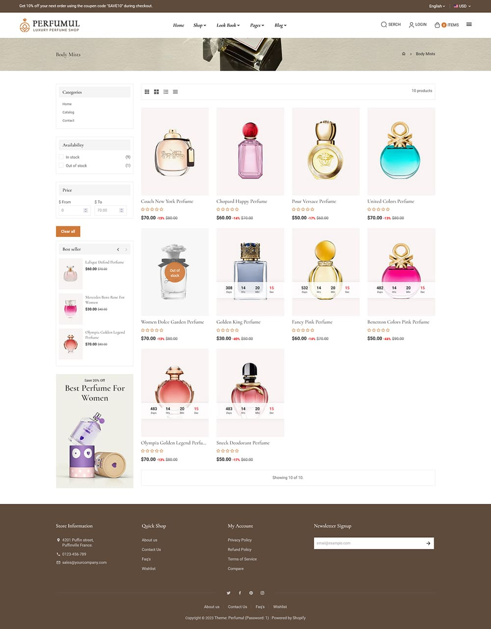 Perfumul – Luxury Perfumes & Cosmetics Stores – eCommerce by TemplateTrip on Dribbble