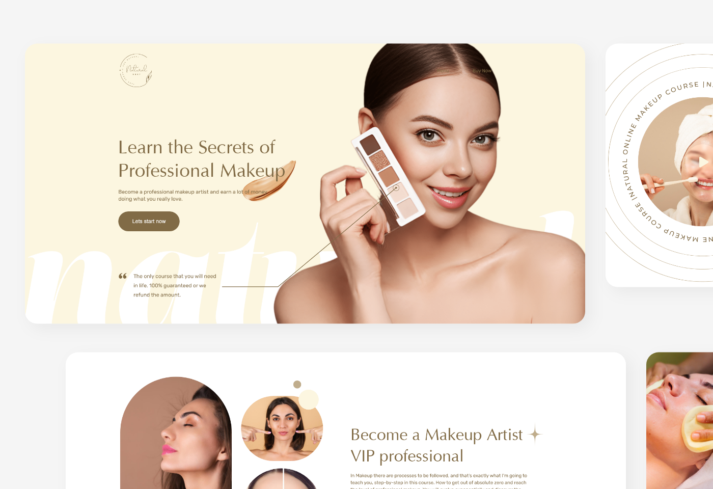 Make-Up Artist Course Custom Landing Page by Mayur Varotariya on Dribbble