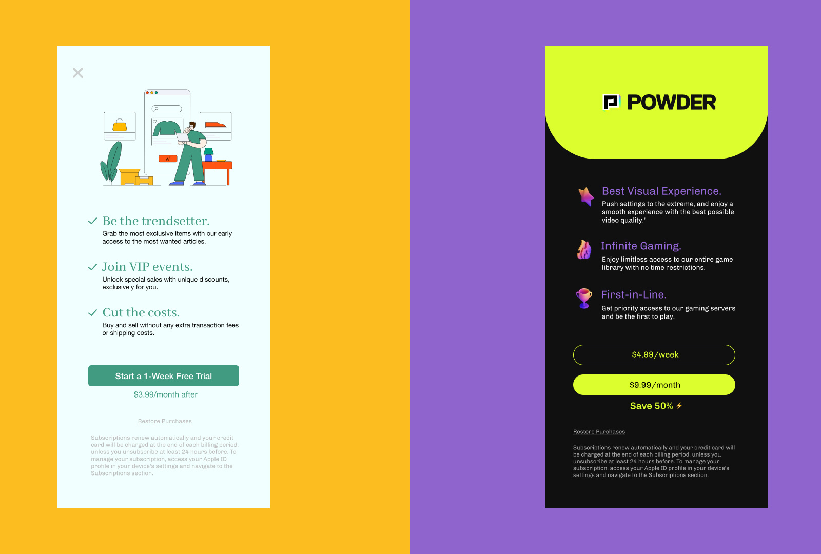 App paywall page with subscription options by Ayush Singh on Dribbble App paywall page with subscription options by Ayush Singh on Dribbble