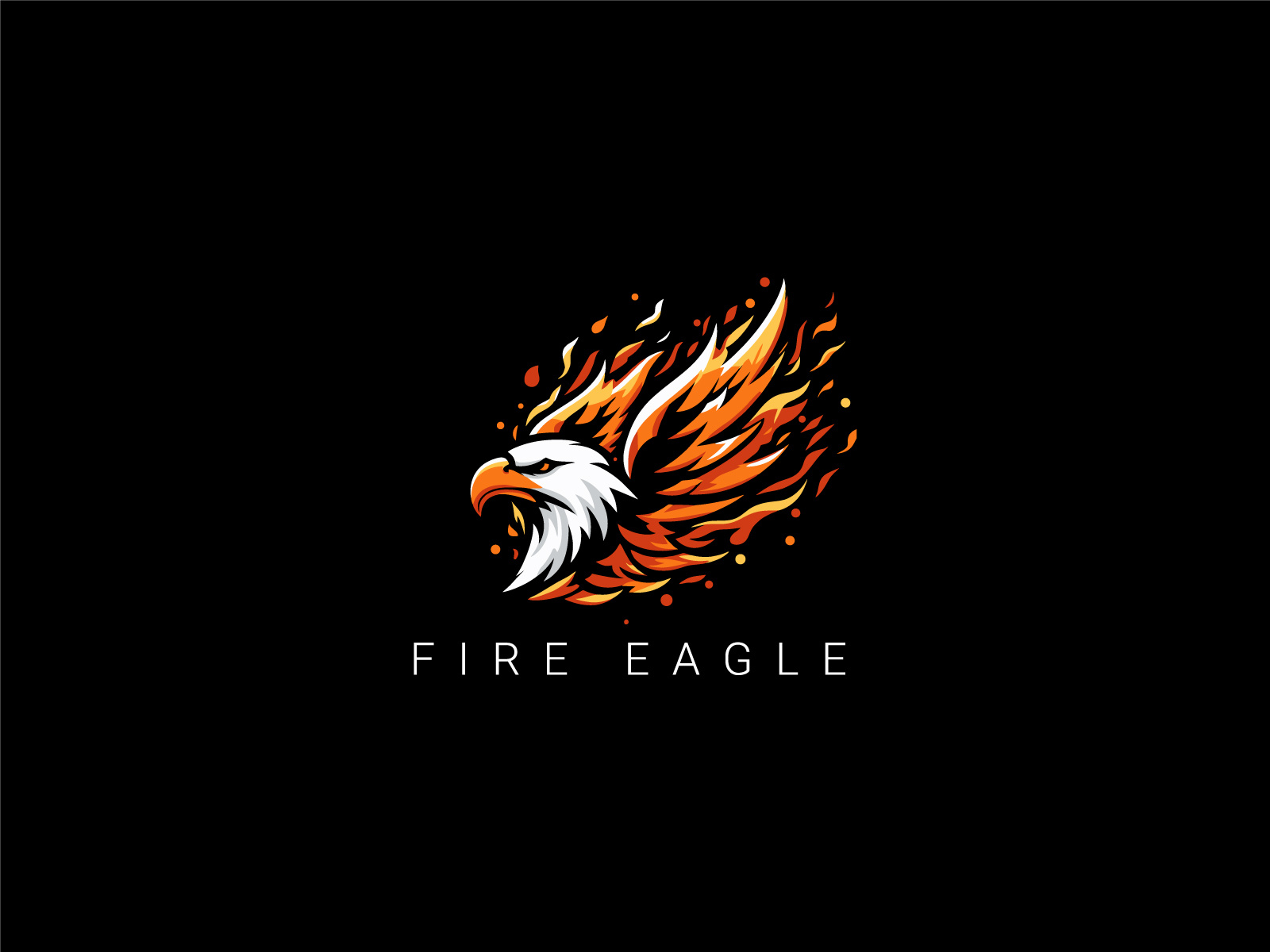 Fire Eagle Logo by Hussnain Graphics on Dribbble