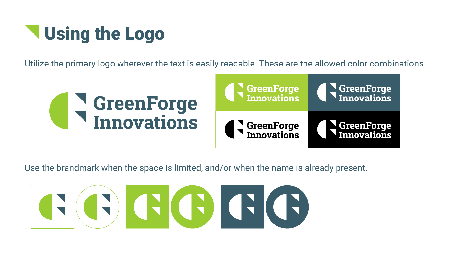 GreenForge Innovations - Logo and Brand Guidelines by Fahmi Daniyal on Dribbble
