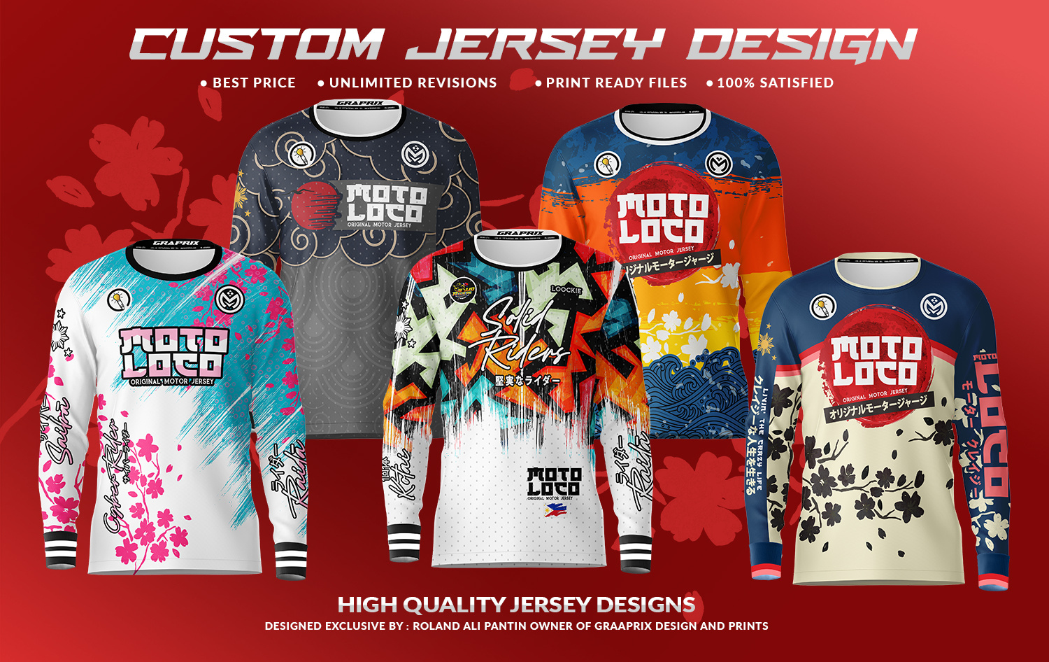 Moto Loco Cyber Riders White Long Sleeves Full Sublimation by Roland ...