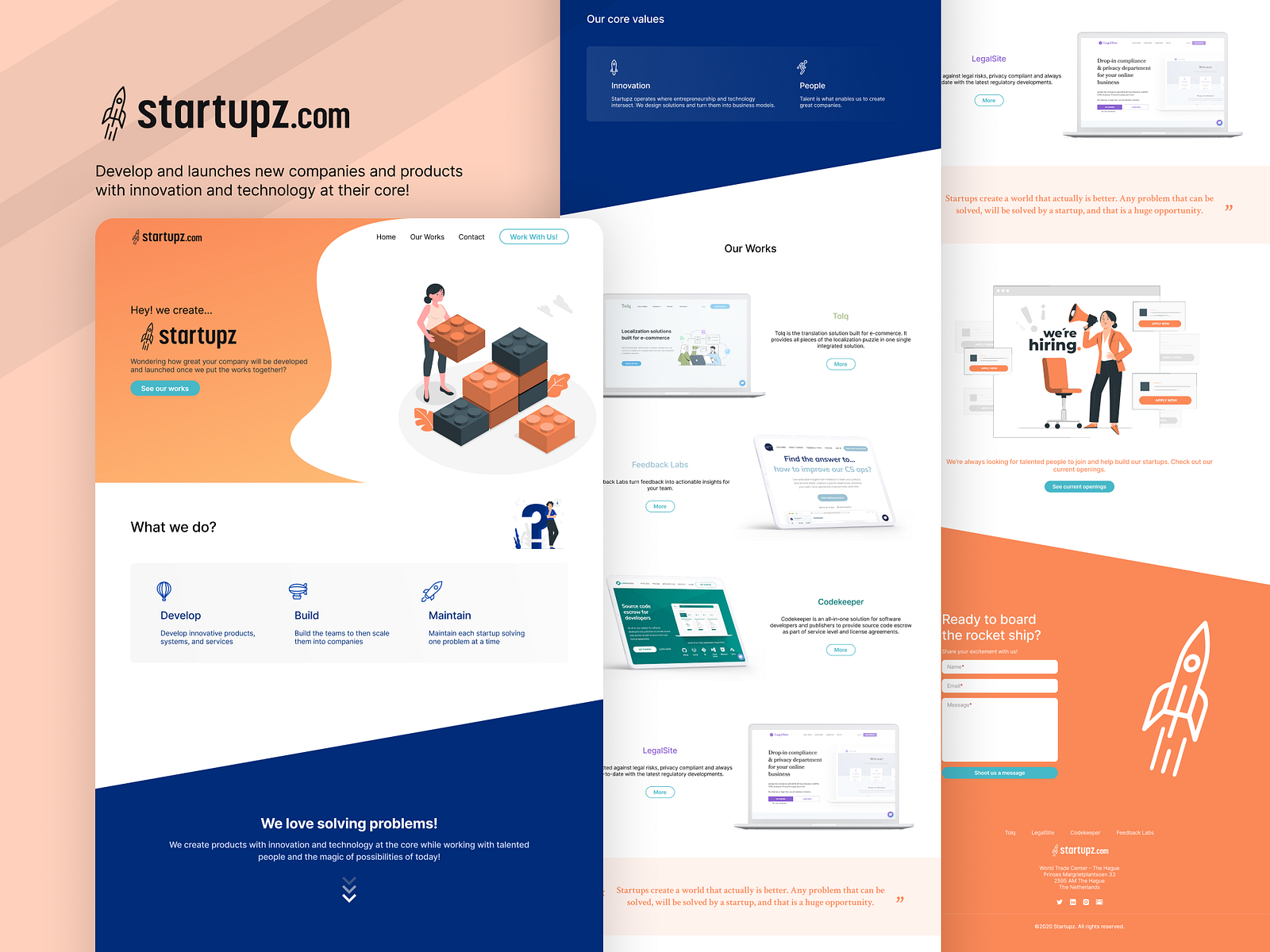 Startupz Landing Page by Heidi Amellie on Dribbble
