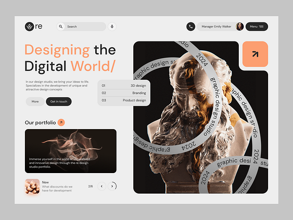 Website For Design Studio by Solar Web for SOLAR Digital on Dribbble