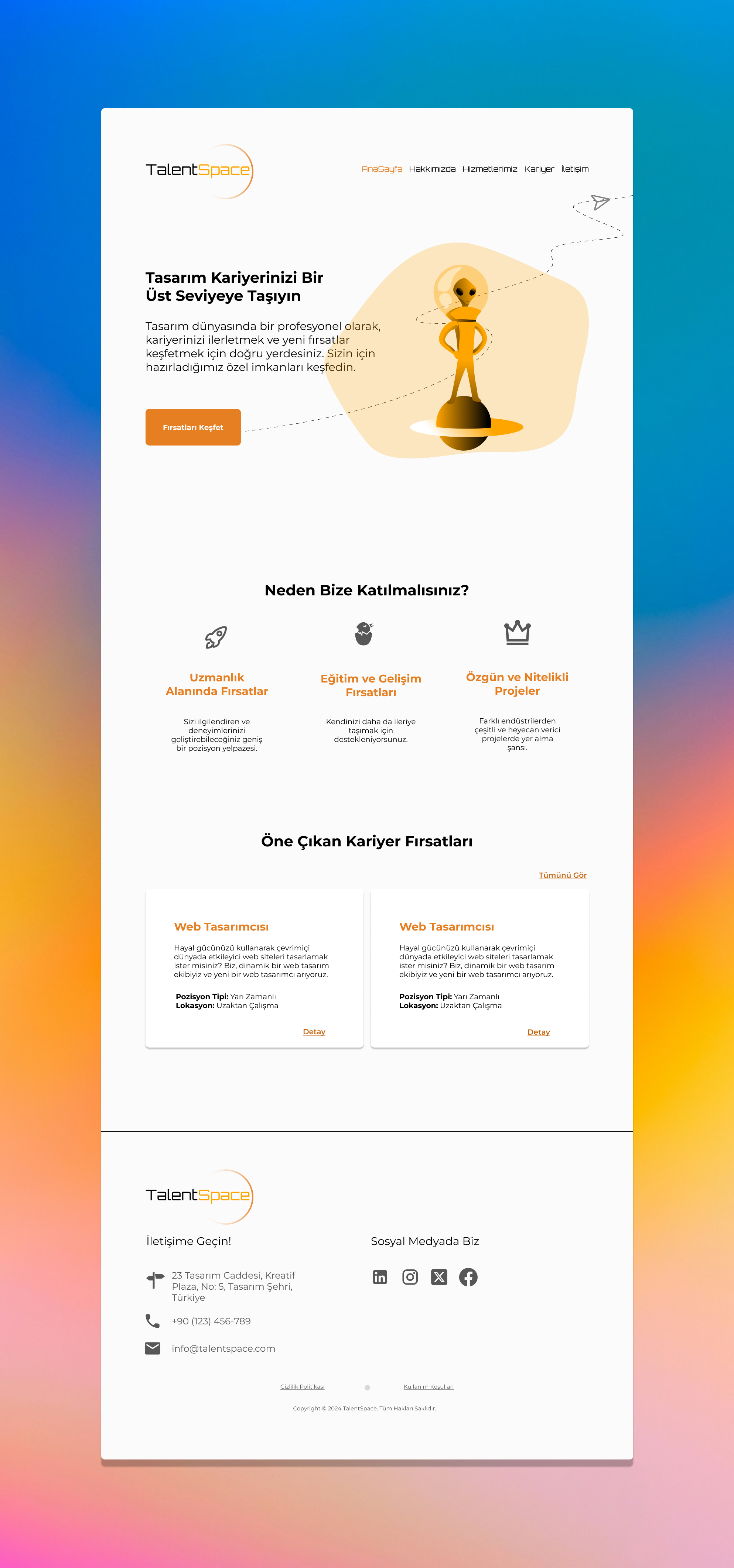 TalentSpace Desktop Landing Page Design by Eda Hazal Tümer on Dribbble