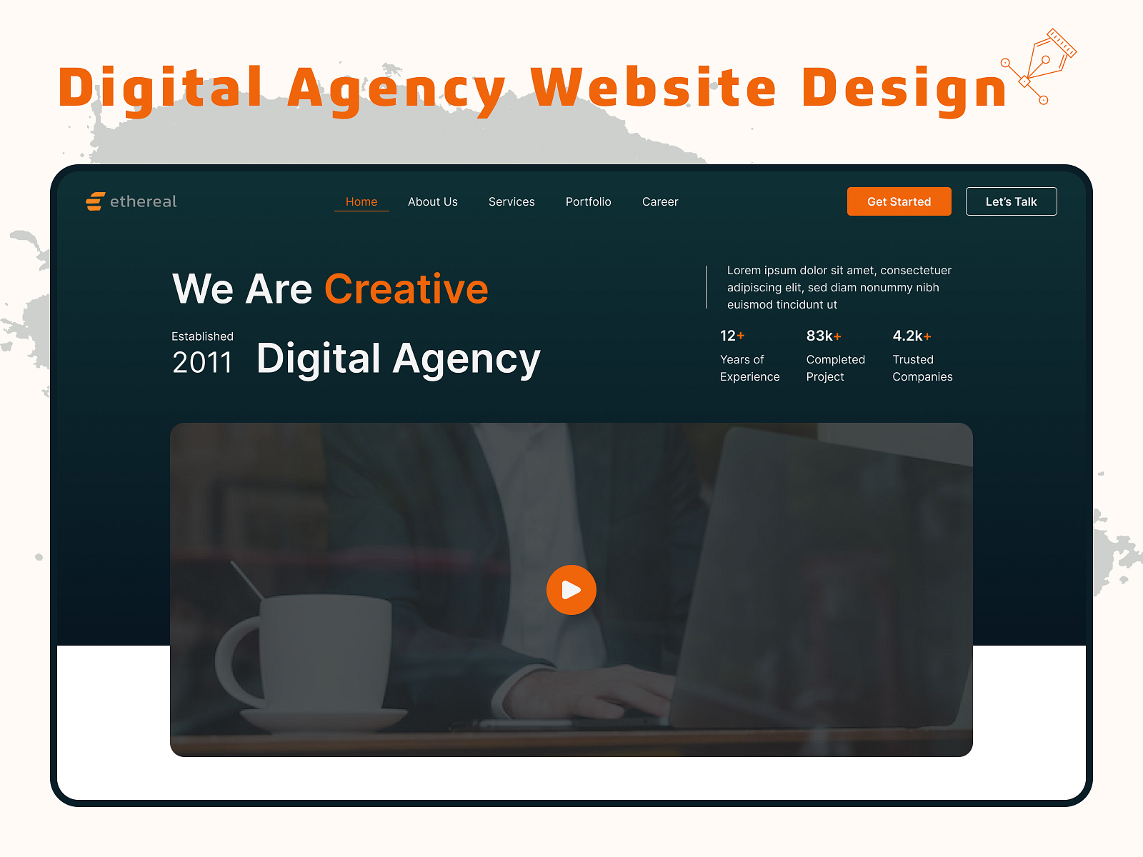 Digital Agency Website Design by Md Ismail Hossen on Dribbble